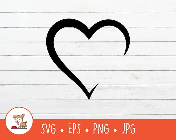 Abstract Heart SVG Vector Heart Clipart Abstract Heart Cut - Etsy