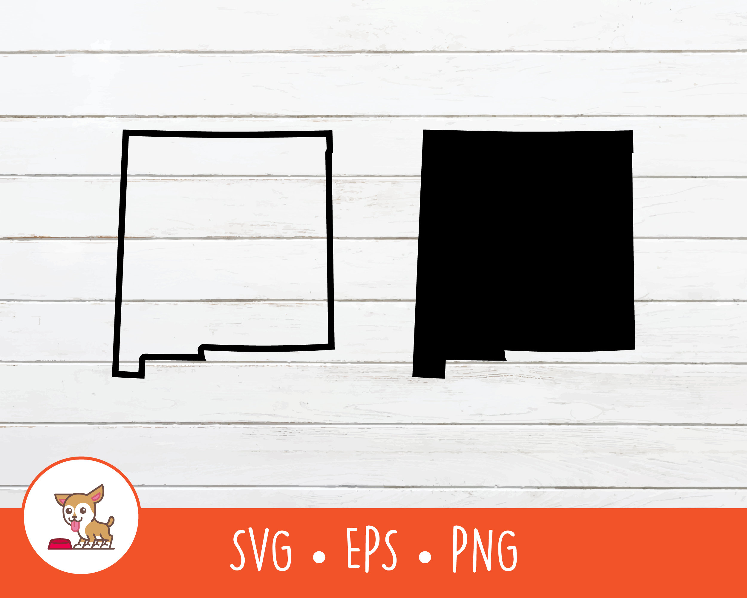 New Mexico Map SVG, New Mexico Clipart, Vector New Mexico Map Cut File ...