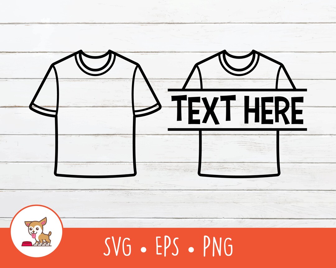 T-shirt SVG, Split T-shirt Name Frame, T-shirt Clipart, Vector T-shirt ...