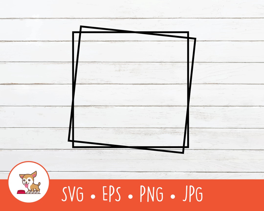 Square Frame SVG, Square Frame Clipart, Square Border Cut File for ...