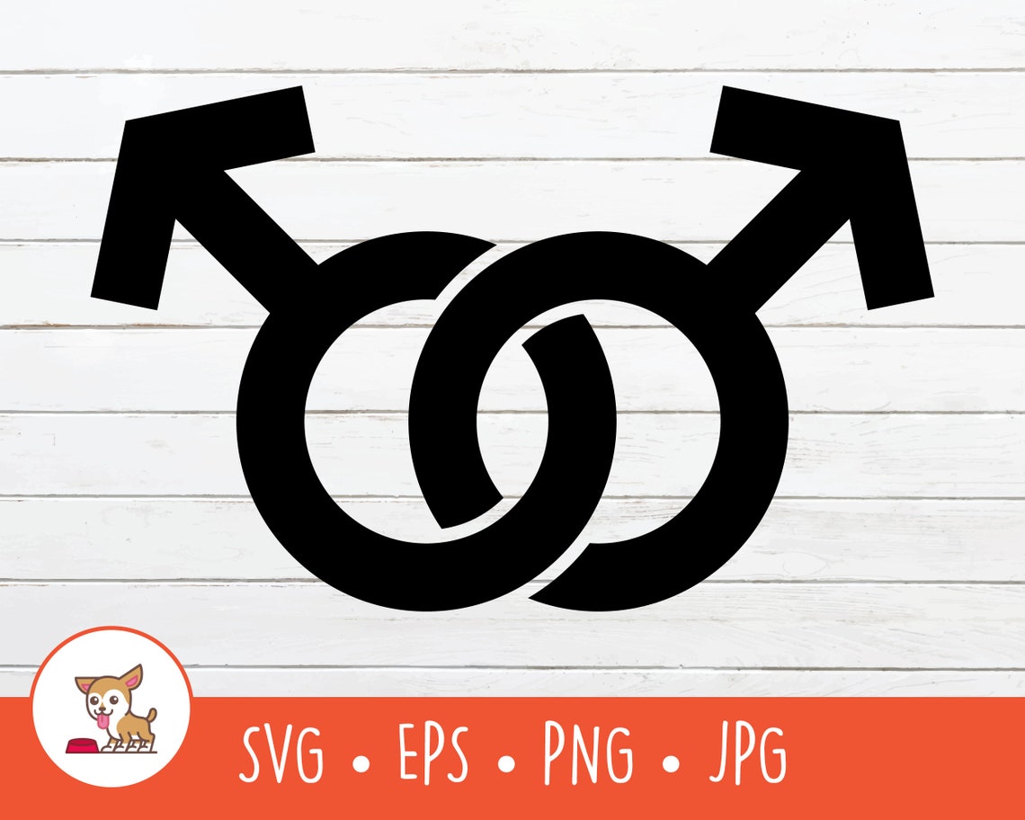 Male Homosexual Symbol SVG Vector Male Homosexual Sign - Etsy