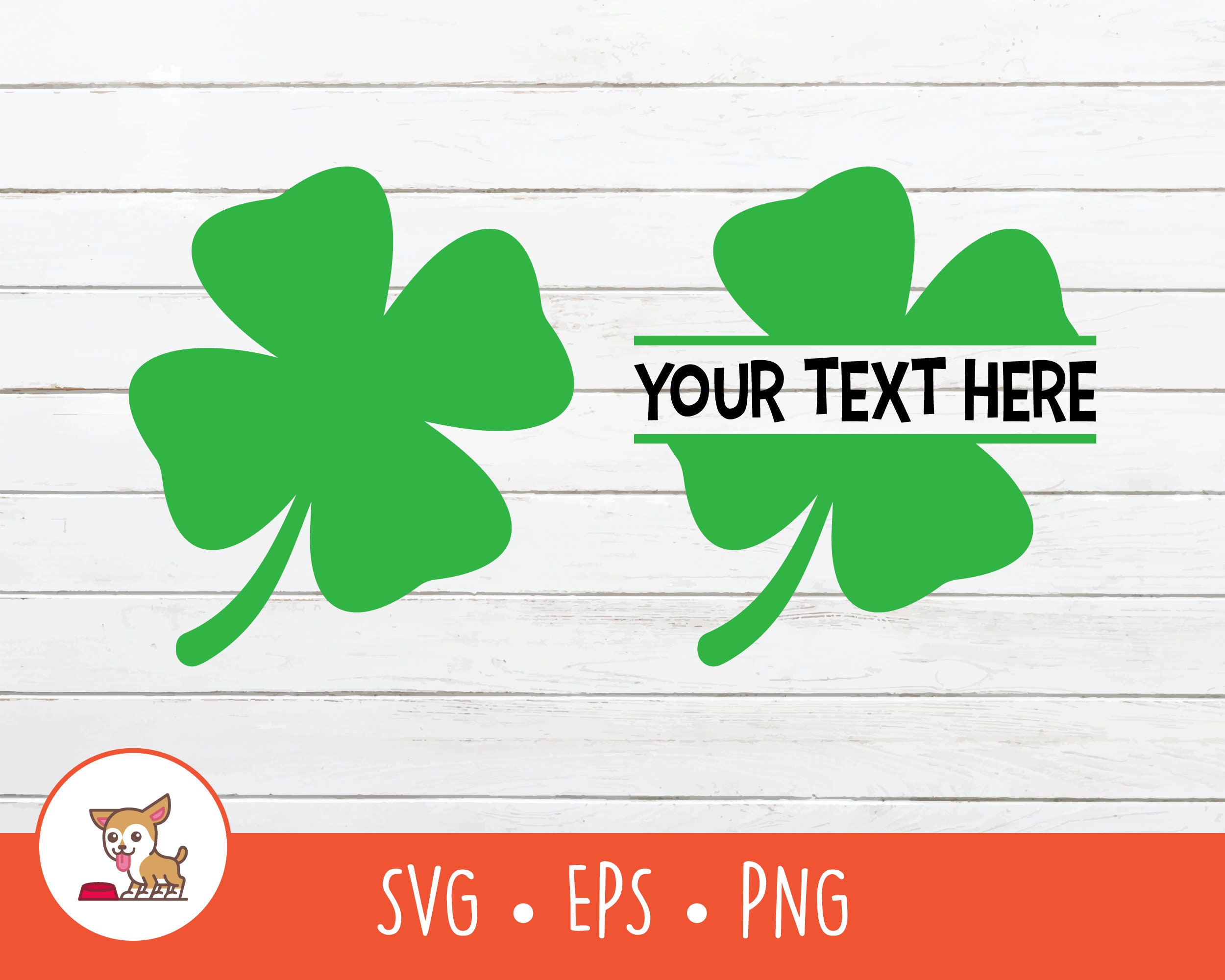 Clover Leaf SVG, Split Clover Name Frame, Shamrock Clipart, St Patrick ...