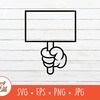 Foam Finger SVG, Vector Foam Finger Clipart, Foam Hand Cut File for ...
