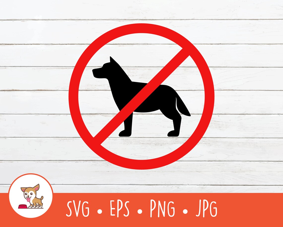 No Dog Sign SVG No Dog Clipart Vector No Dog Sign Cut File - Etsy