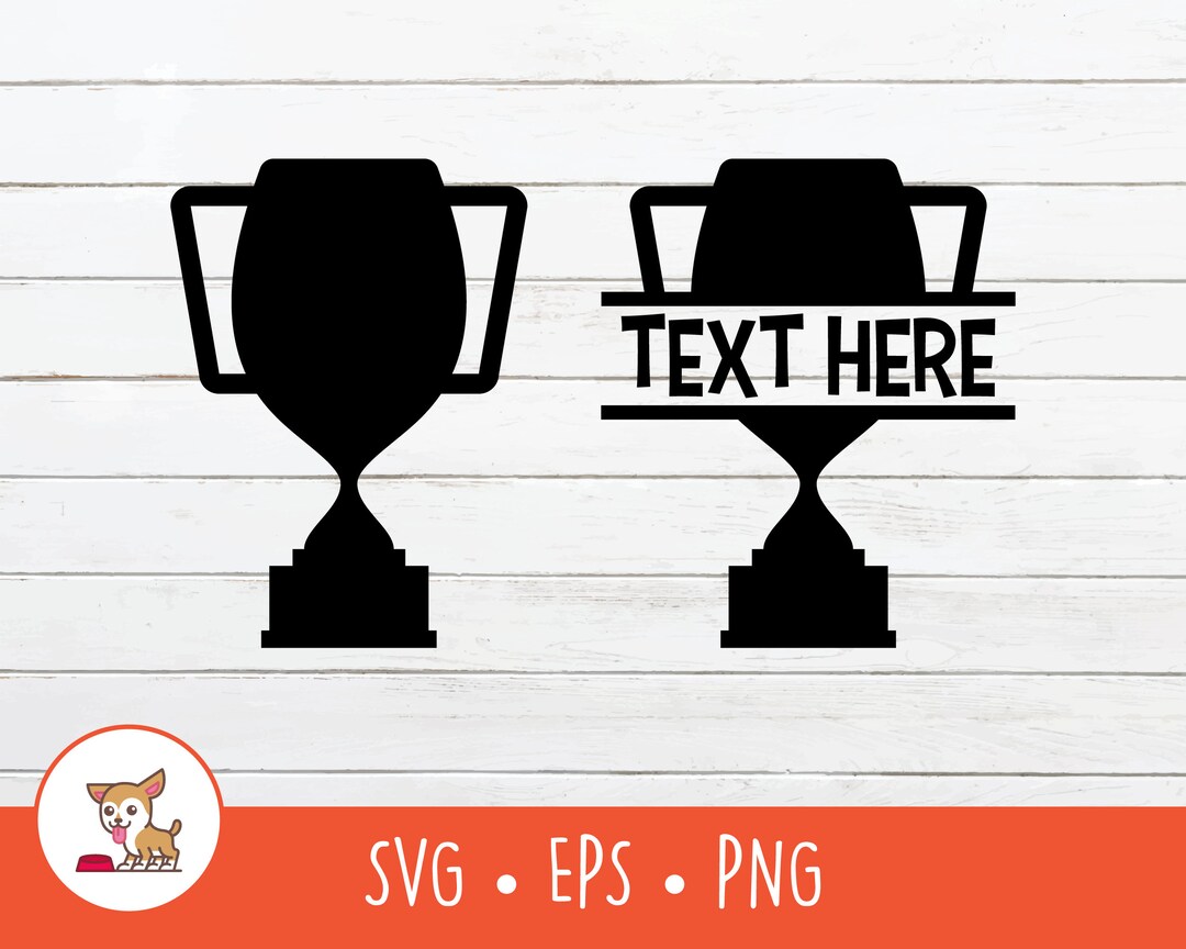 Trophy SVG, Split Trophy Name Frame, Trophy Clipart, Trophy Cut File ...