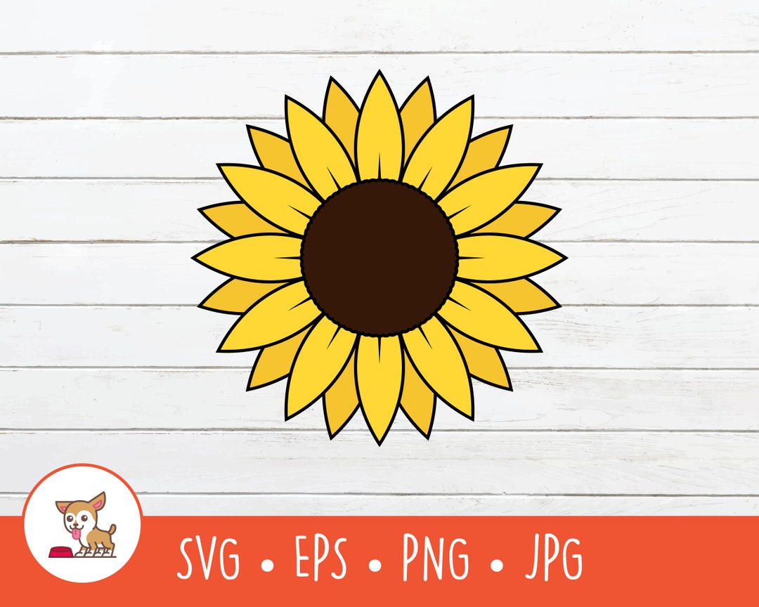 Sunflower Clipart, Sunflower SVG, Vector Sunflower Cut File for Cricut ...