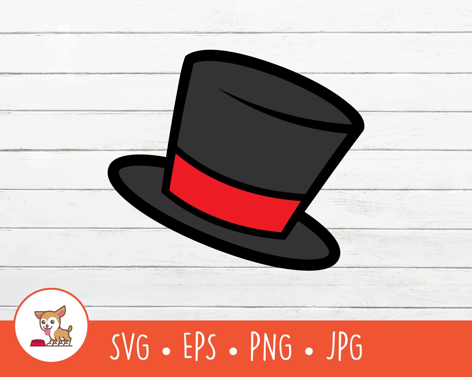 Top Hat Clipart, Vector Top Hat SVG, Magician Hat Cut File for Cricut ...