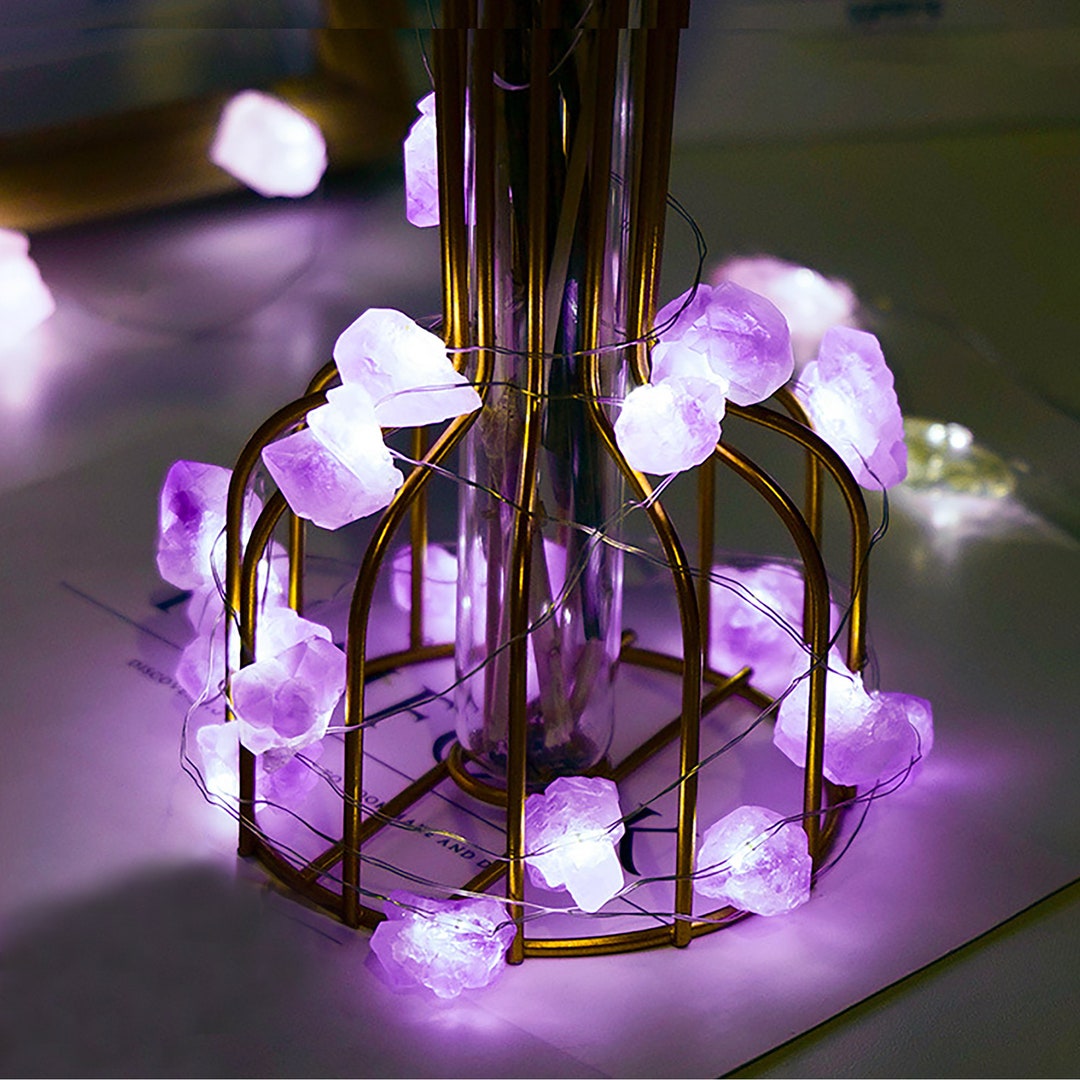 Raw Crystal String Light 6.6ft 20 Leds Fairy Lights Natural - Etsy