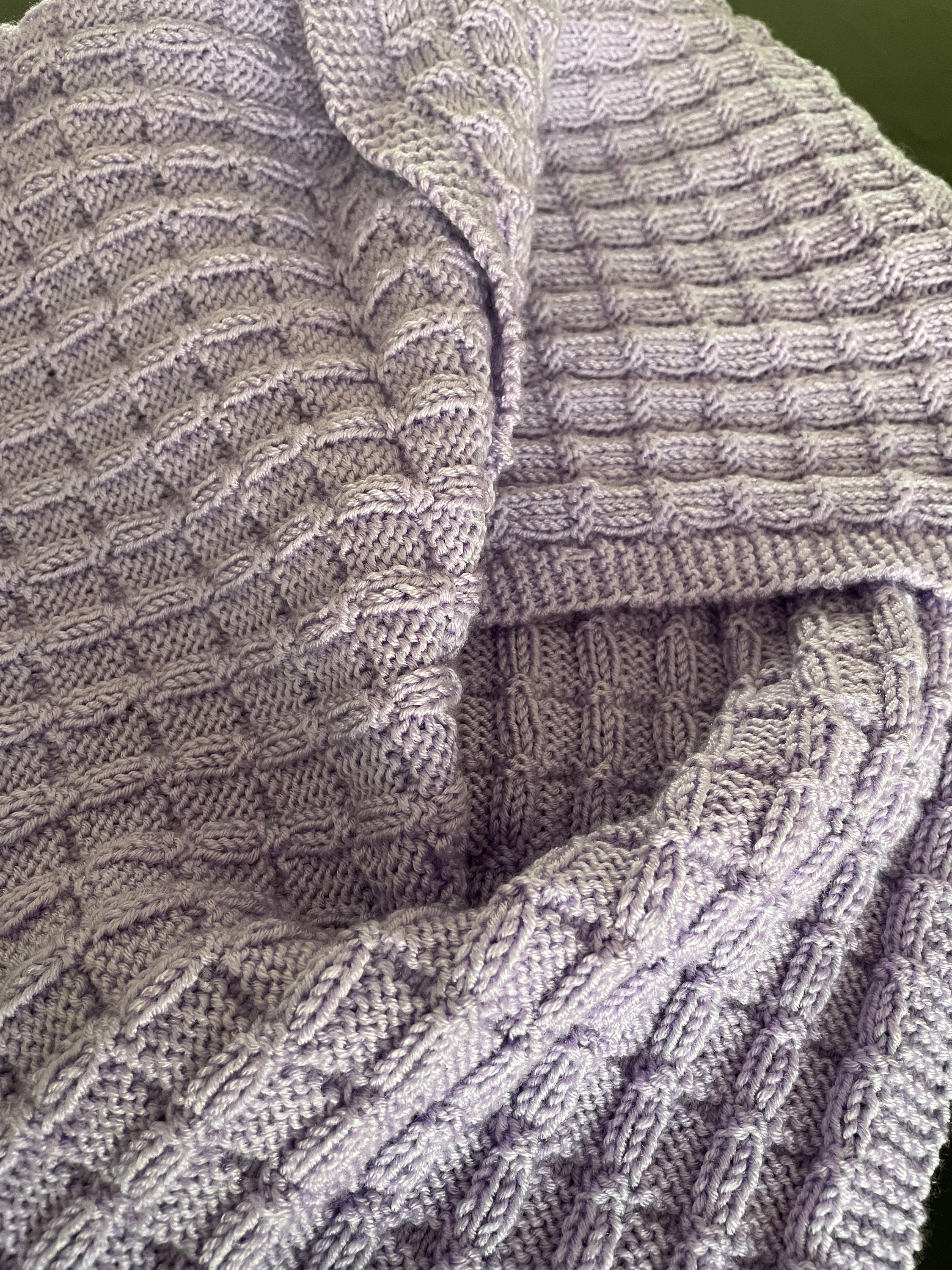 Reversible Baby Stroller Blanket - PDF Knitting Pattern - Beginner Knit ...