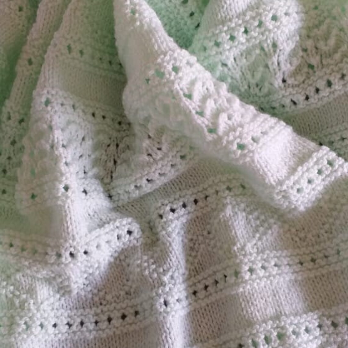 Family Baby Blanket Pattern - Textured Hand Knitted Blanket - PDF ...