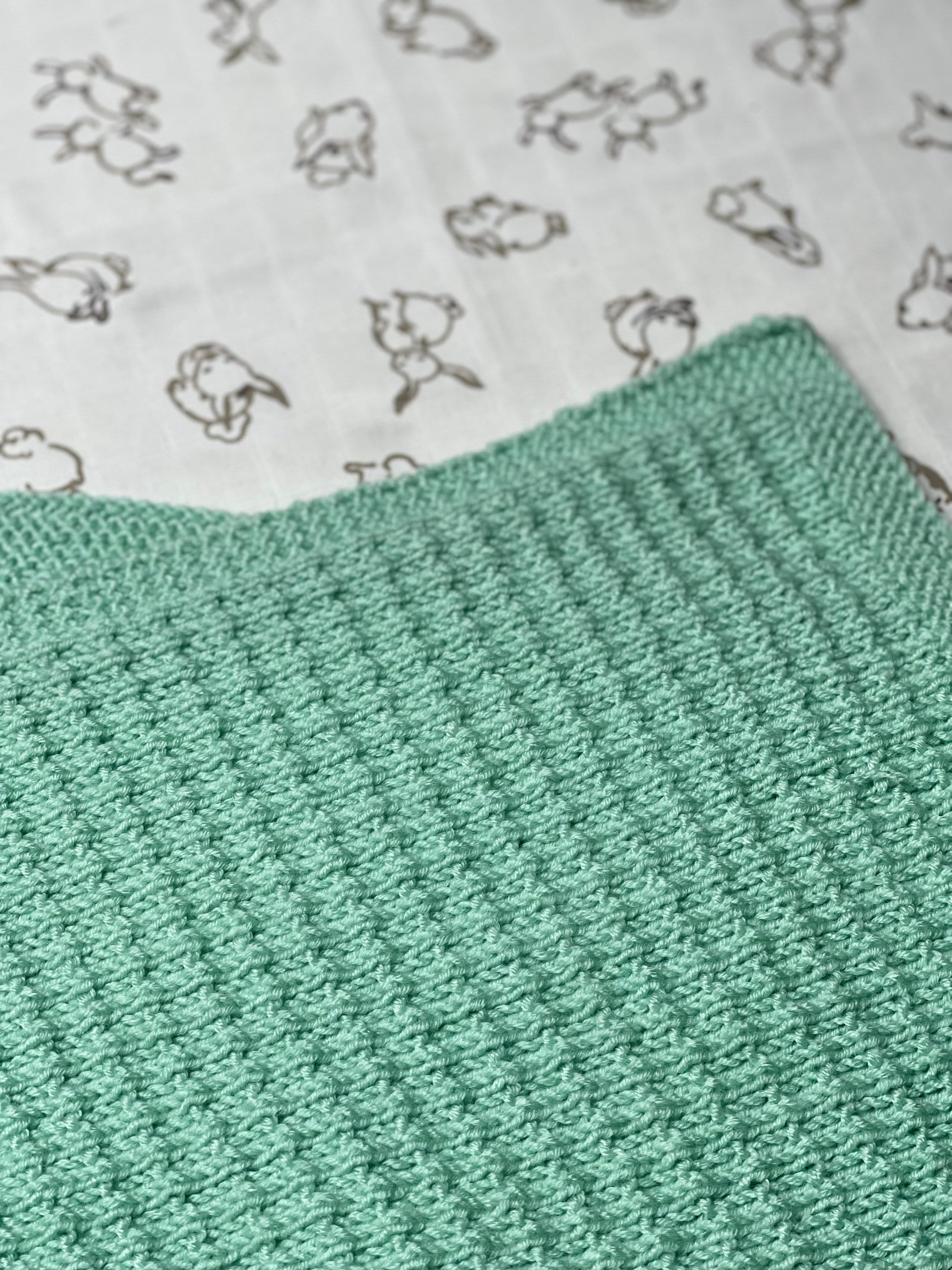 Darling Baby Blanket - PDF Knitting Pattern - Easy Knit and Purl Stitch ...
