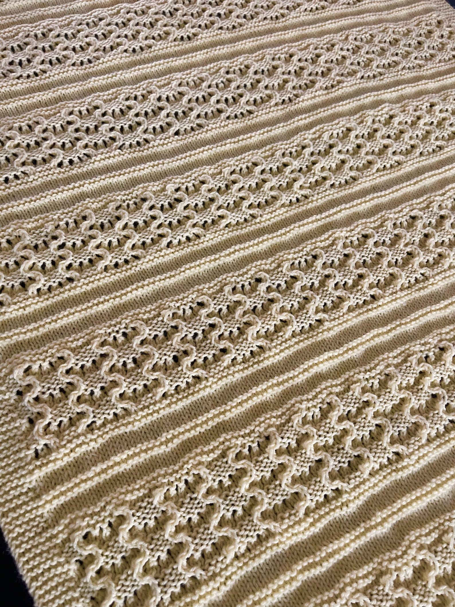 Mystic Bloom Blanket - PDF Knitting Pattern - Fully Reversible - Easy ...