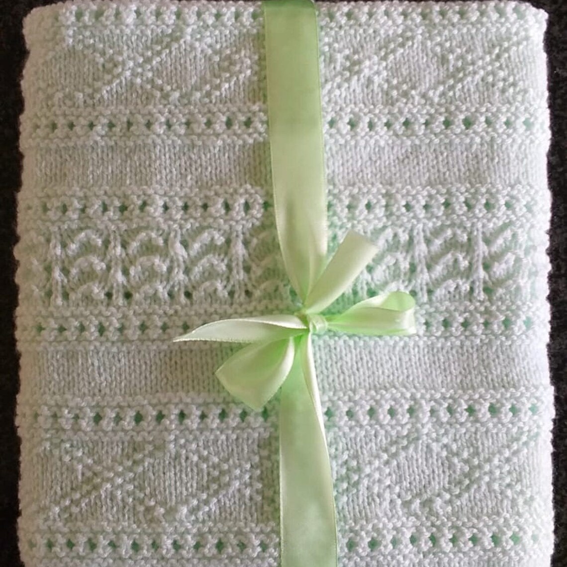 Family Baby Blanket Pattern - Textured Hand Knitted Blanket - PDF ...