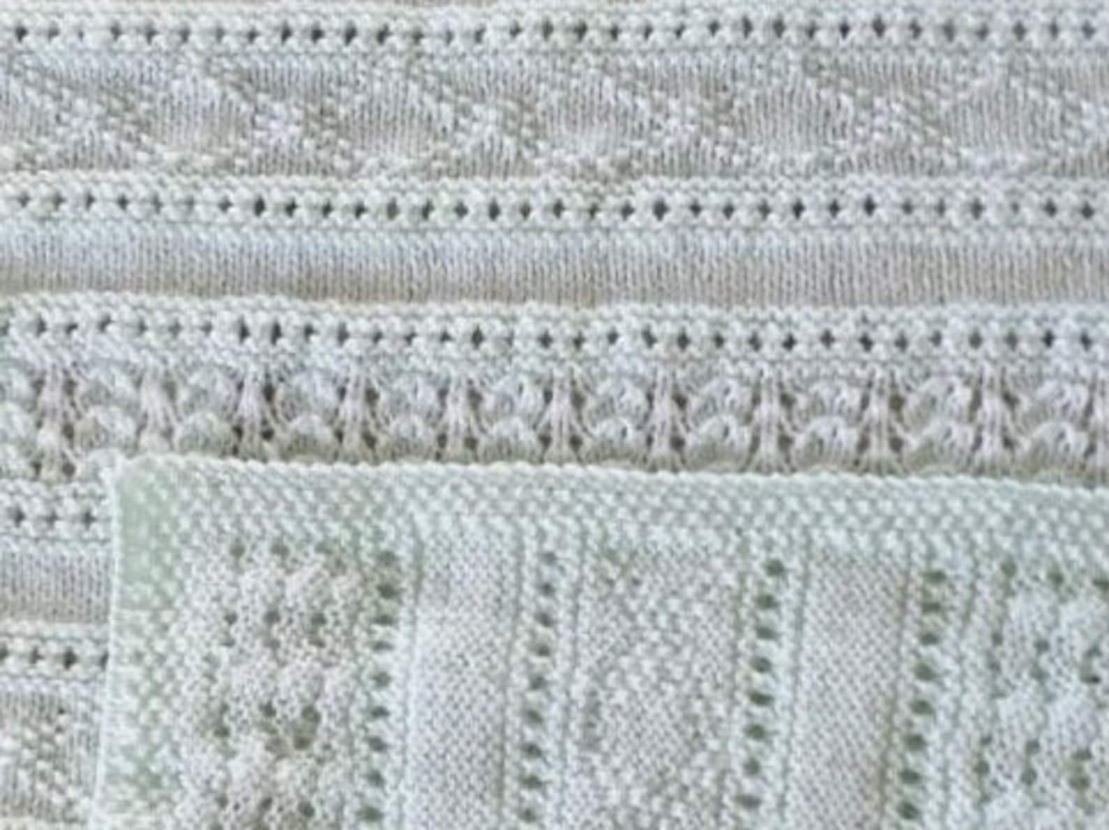 Family Baby Blanket Pattern - Textured Hand Knitted Blanket - PDF ...