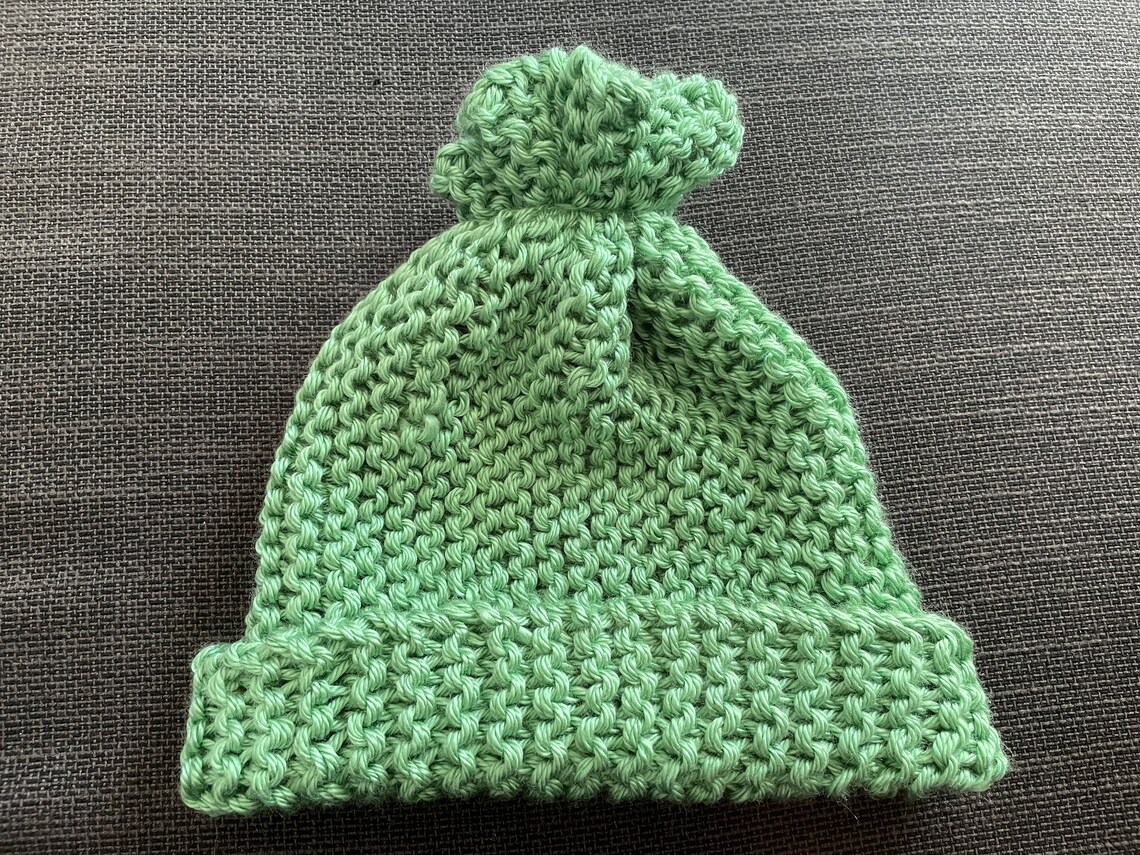 Beginner Adult Knit Beanie Pattern – Easy 'pom-pom' Design (PDF Pattern ...