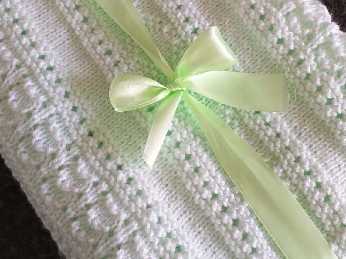 Family Baby Blanket Pattern - Textured Hand Knitted Blanket - PDF ...