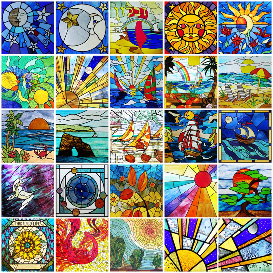 Customized Window Film Frosted Stained Glass Films Static Cling Privacy ...