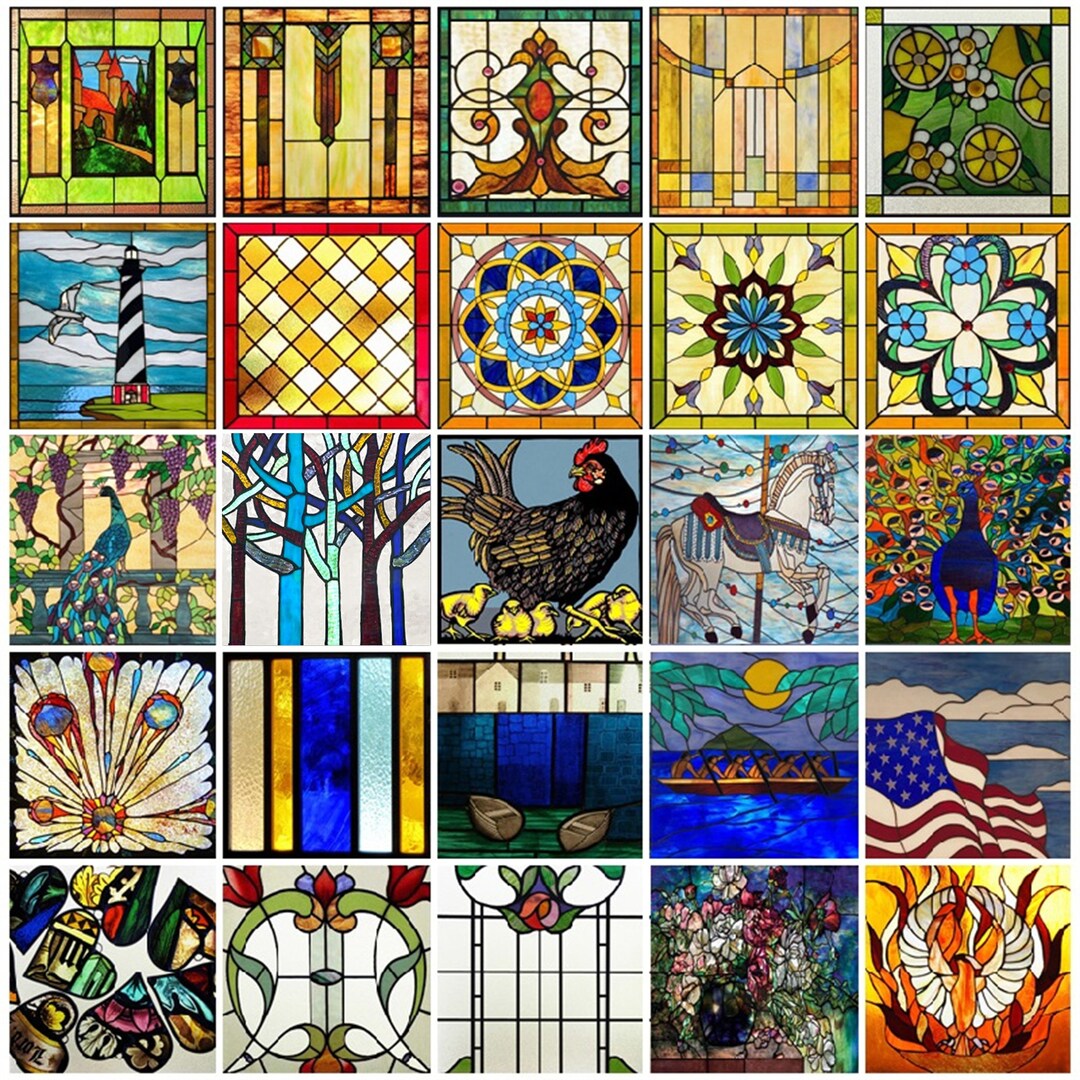 Custom Window Film Frosted Stained Glass Films Frosted Privacy Static ...