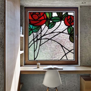 Custom Size Matte Window Film Stained Glass Decorative Uv Window ...