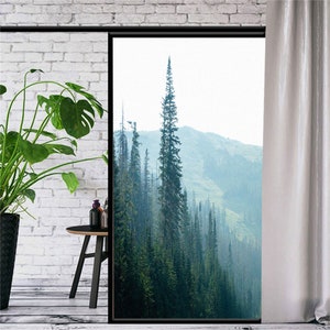 Customized Size Frosted Forest Pattern Privacy Window Film Heat Control ...