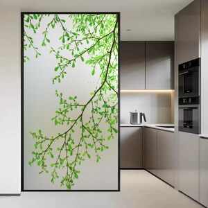 Customized Green Tree Branch Window Film Anti-uv Heat Control Static ...