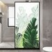 Window Glass Privacy Frosted Static Cling Film Green Plant Pattern ...