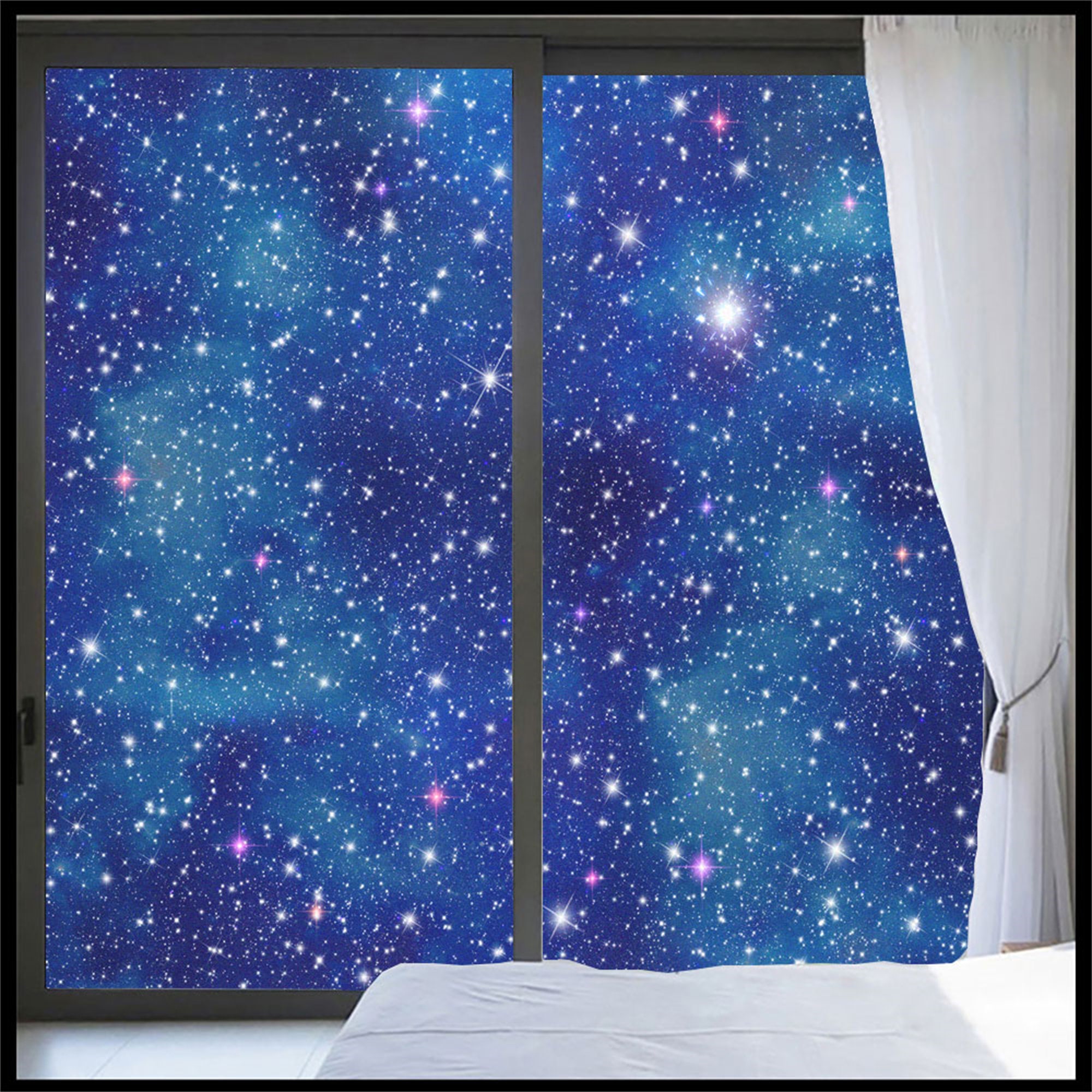 Customized Window Starry Sky Pattern Frosted Glass Privacy - Etsy