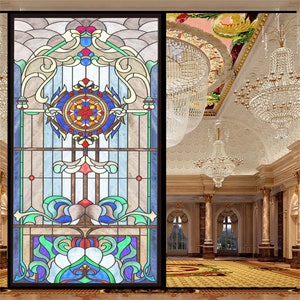 Custom Size Church Style Window Privacy Glass Film Vintage Pattern ...