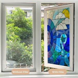 Customized Window Film Stained Static Cling Frosted Privacy Glass ...