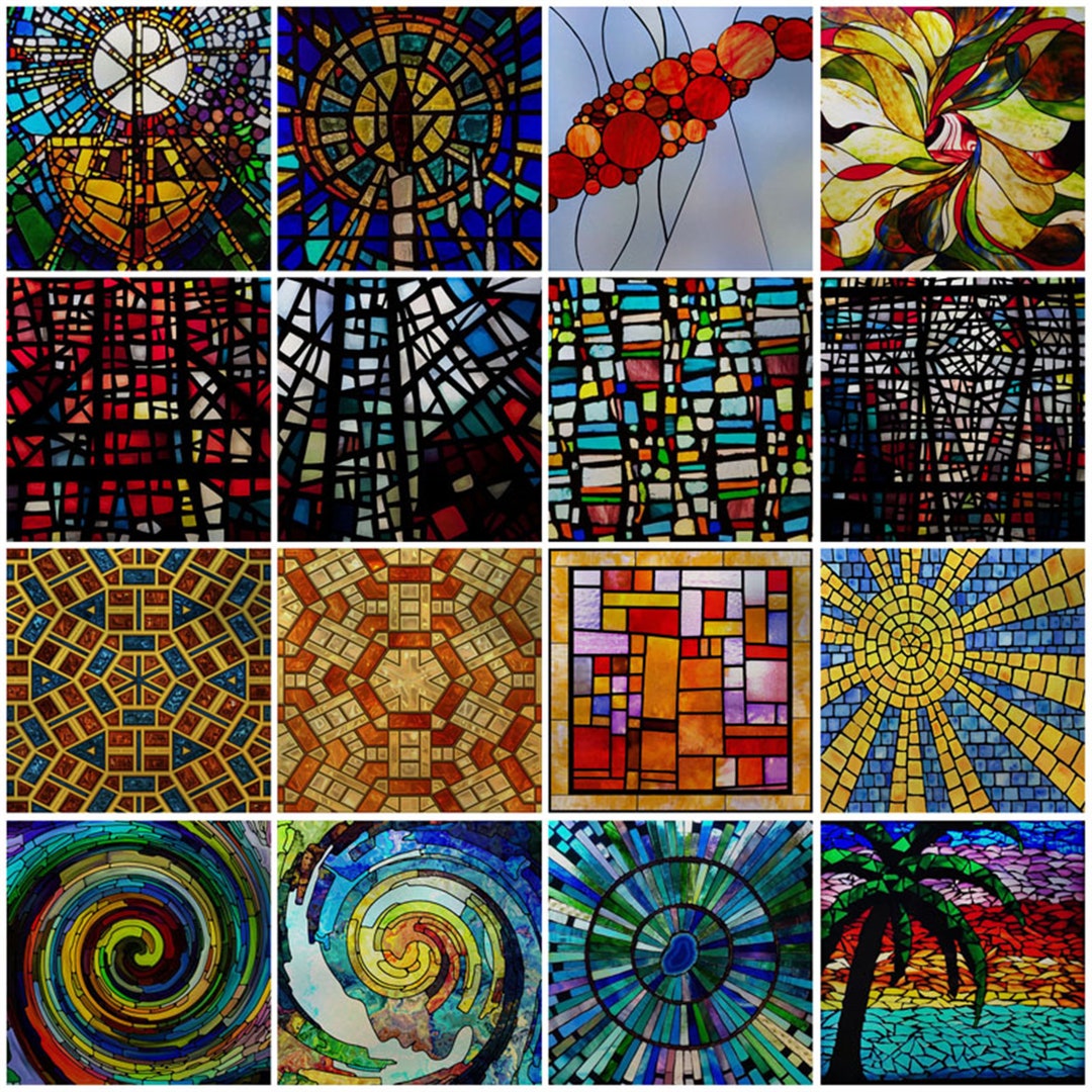 Customized Window Film Static Cling Stained Glass Decorative Uv Window ...