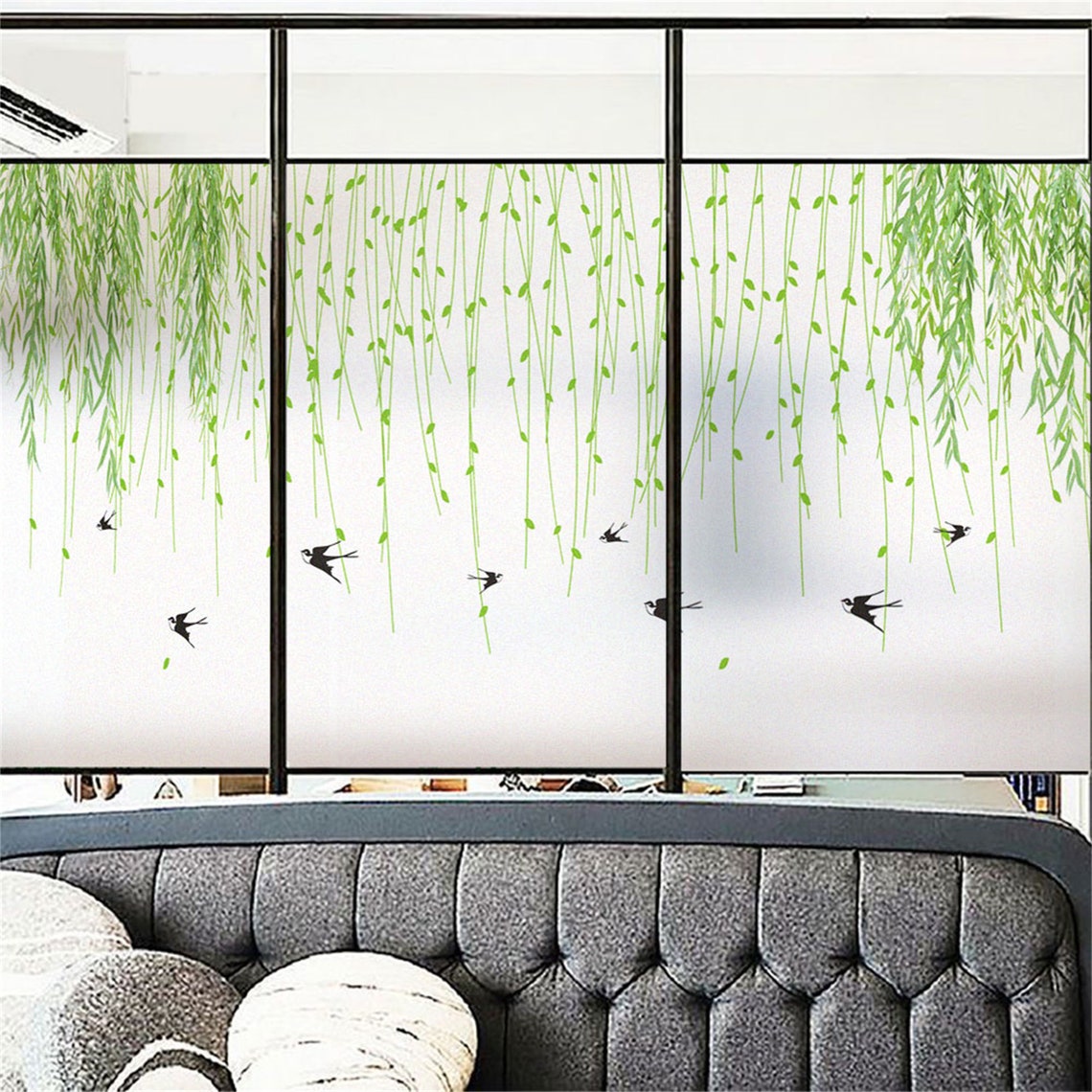 Custom Size Glass Films Privacy Window Film Wicker Frosted Privacy ...
