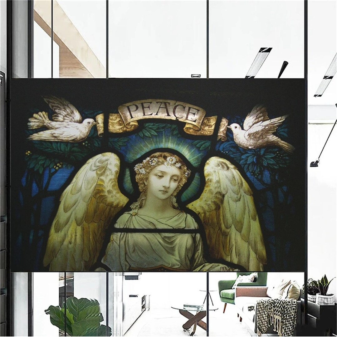 Custom Size Cathedral Scenery Privacy Window Film Anti-uv Heat Control ...