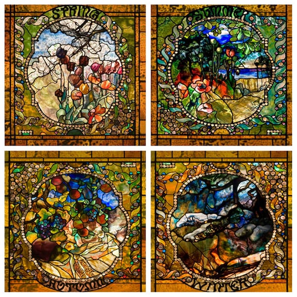 Stained Glass Window Film Autumn - Etsy