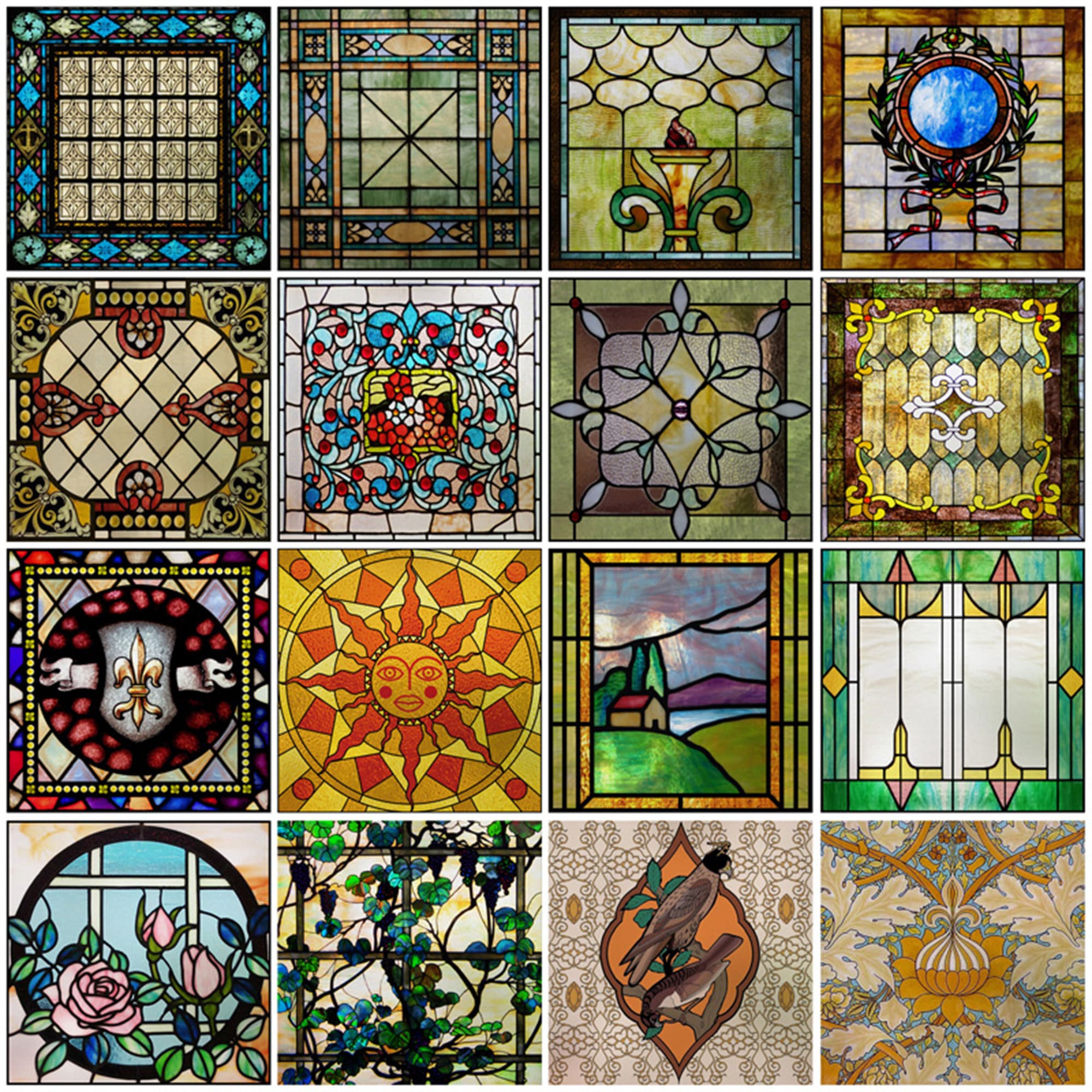 Custom Size Window Film Stained Glass Films Privacy Frosted Static ...