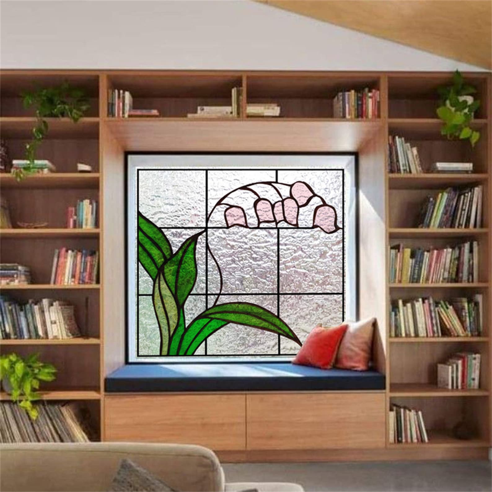 Custom Size 3D Matte Window Film Stained Glass Decorative Uv Window ...