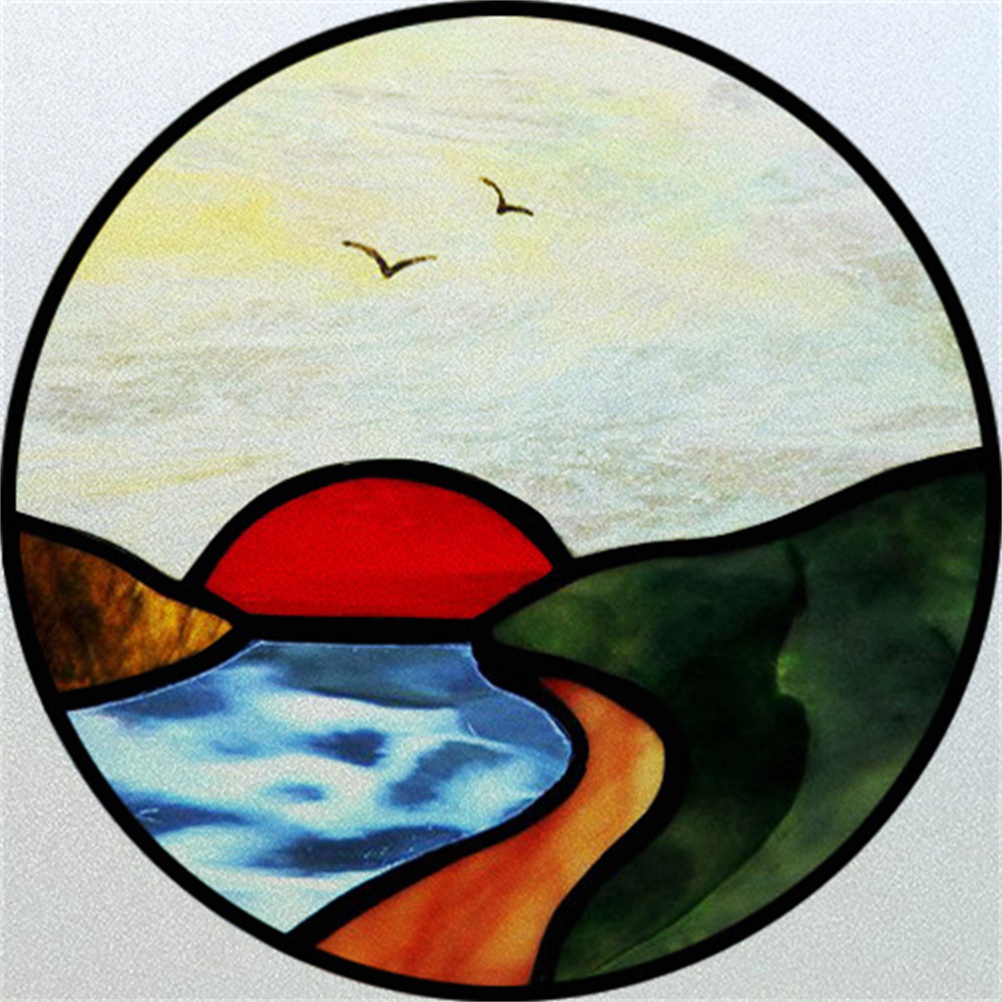 Customized Window Stained Glass Round Window Films Privacy Static Cling ...