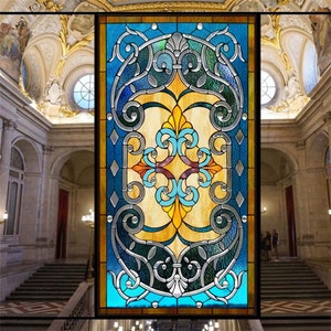 Custom Size Church Style Window Privacy Glass Film Vintage Pattern ...