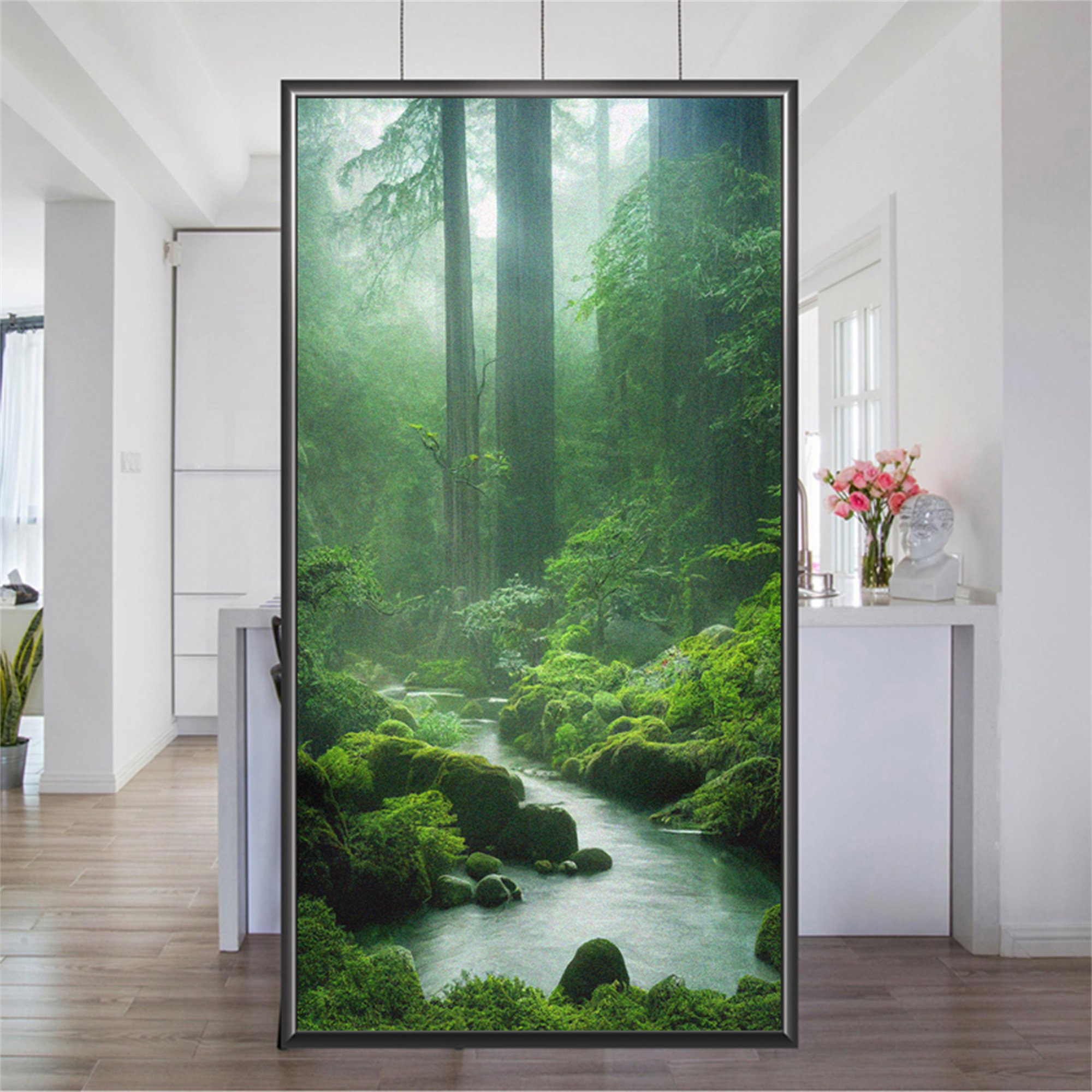 Customized Size Forest Pattern Privacy Glass Window Film Heat Control ...