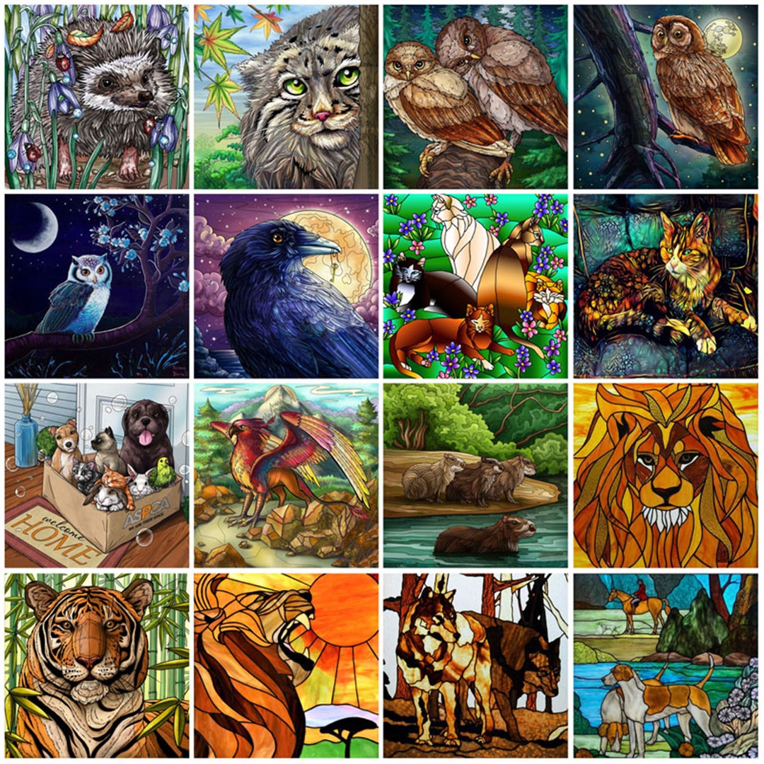 Custom Size Stained Glass Window Film Frosted Films Animal Dog Cat ...