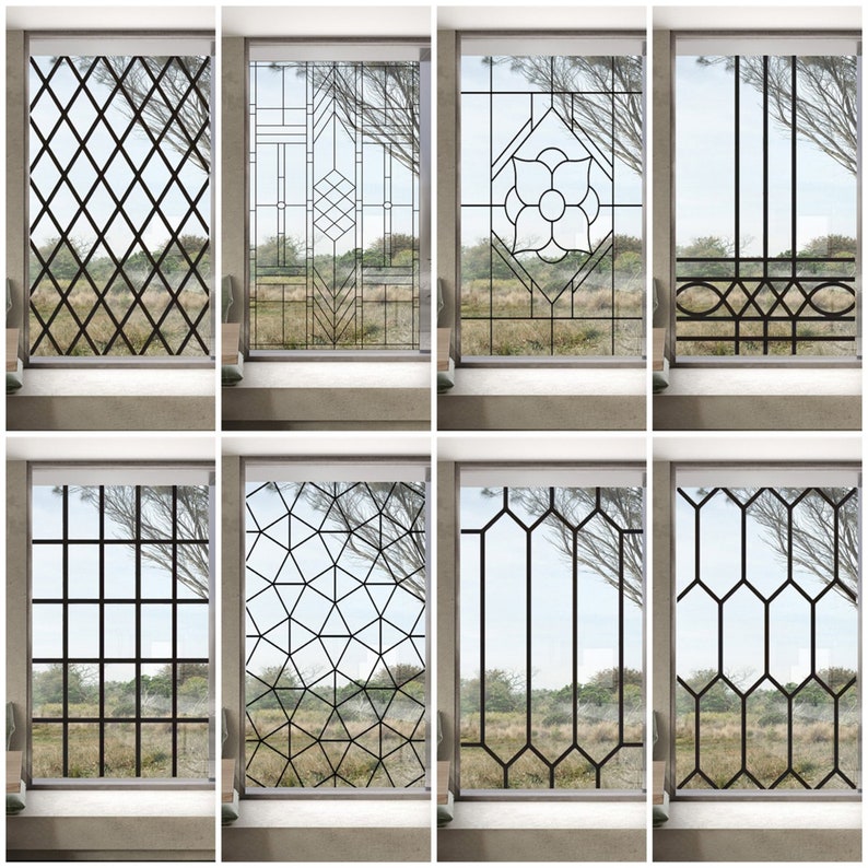 Customized Size Stained Glass Window Film Transparent Glass Sticker ...
