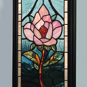 Custom Size Pink Blossom Stained Glass Window Film Artistic Decorative ...