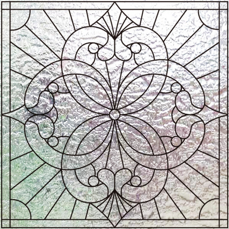 Customized Window Film Static Cling Frosted Stained Glass Films Privacy 4407