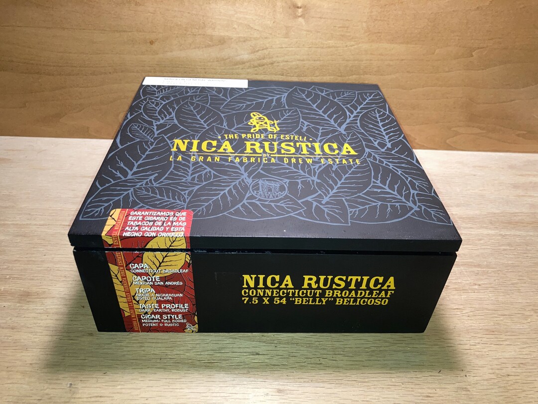 Nica Rustica Belicoso 8x8x3 SOLID WOOD Cigar Stash Box BLACK - Etsy