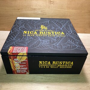 Nica Rustica Belicoso 8x8x3 SOLID WOOD Cigar Stash Box BLACK - Etsy