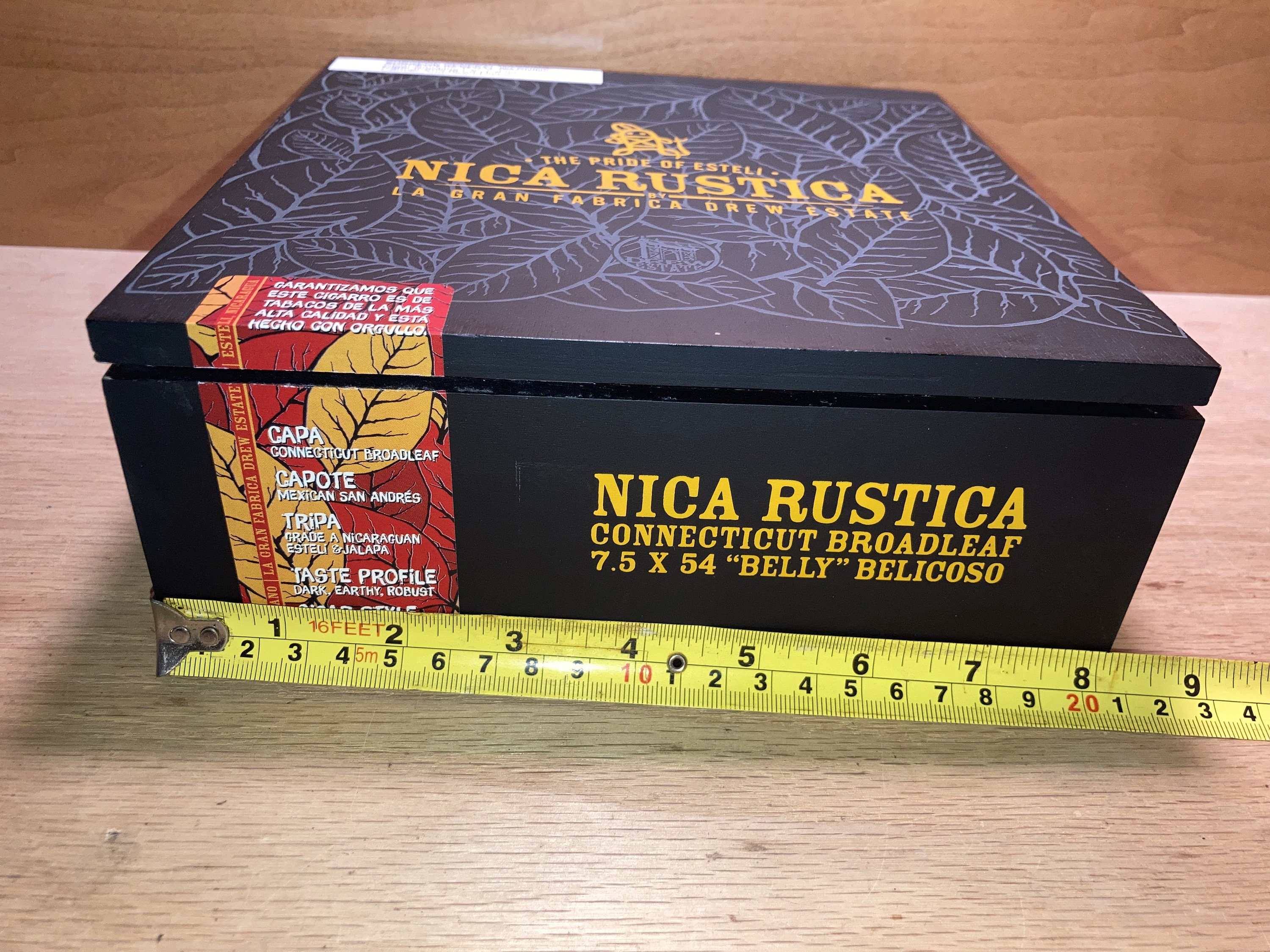 Nica Rustica Belicoso 8x8x3 SOLID WOOD Cigar Stash Box BLACK - Etsy