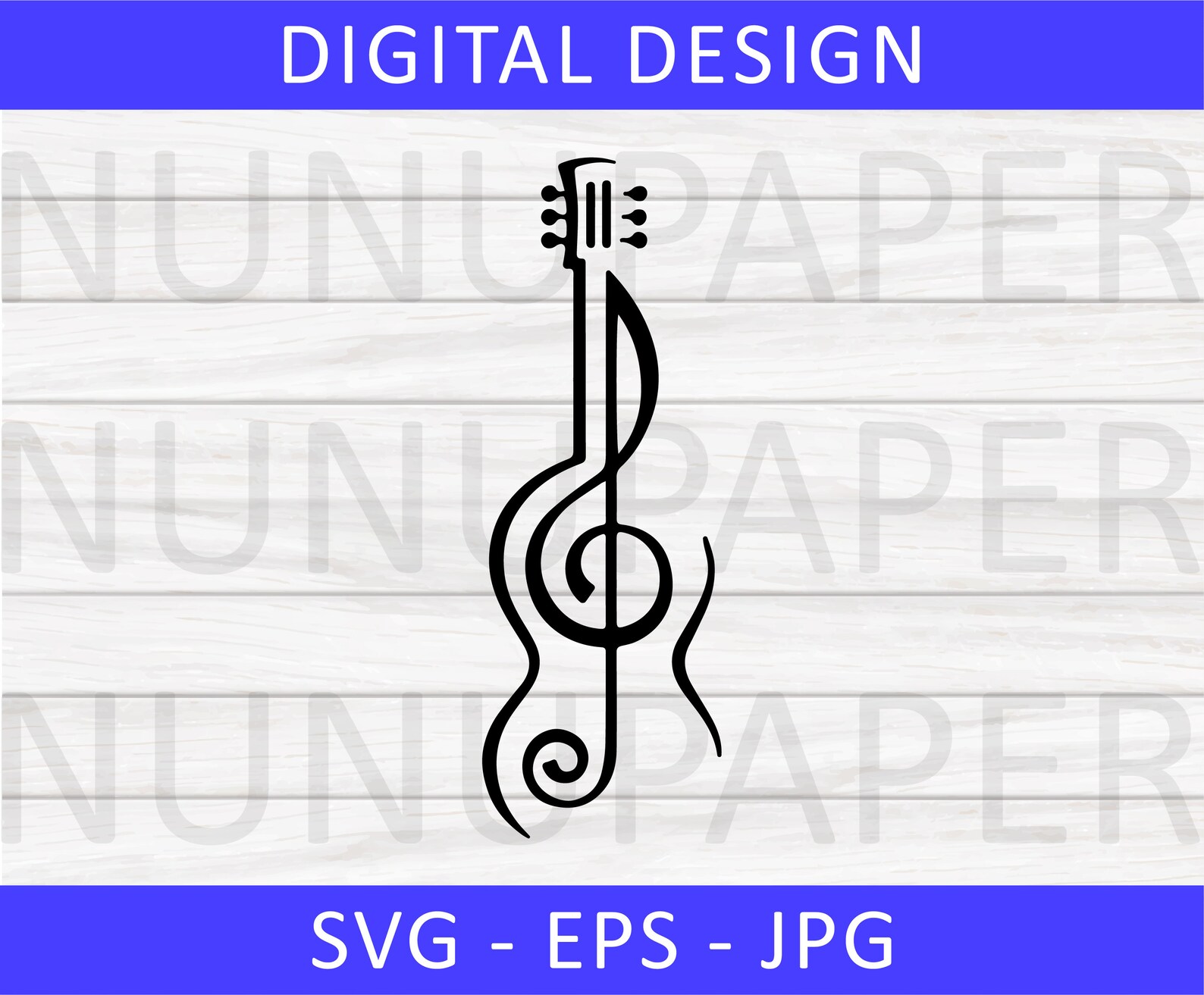Music Notes SVG, Treble Clef Svg, Guitar Svg, Music Clipart Instant ...