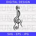 Music Notes SVG, Treble Clef Svg, Guitar Svg, Music Clipart Instant ...