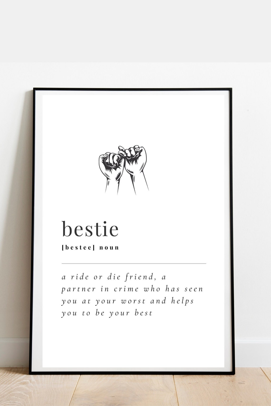 Bestie Definition Printable Art, Bestie Digital Art, Printable Bestie ...