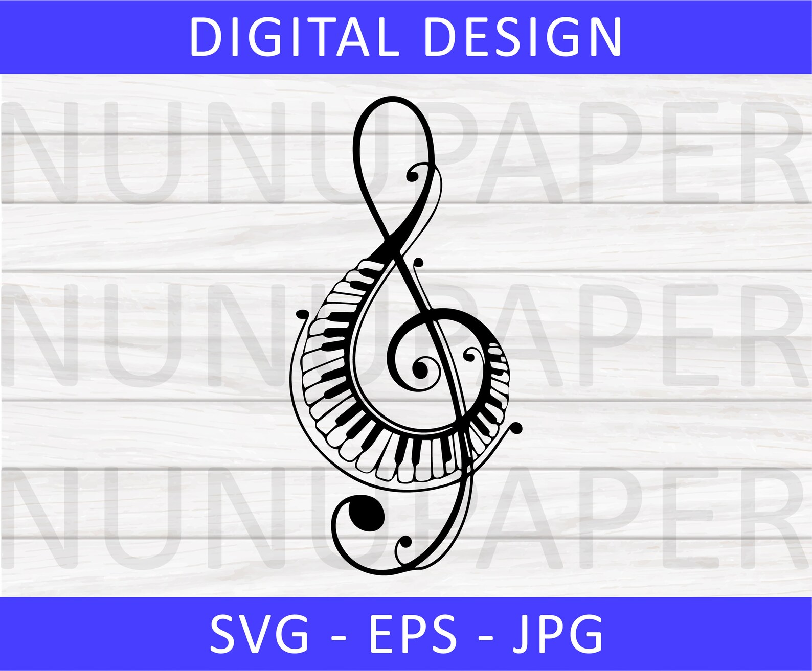 Music Notes SVG, Treble Clef Svg, Music Clipart Instant Digital ...