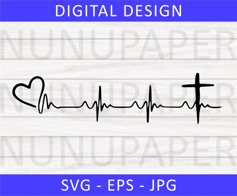 Heartbeat SVG, Nurse Life SVG, Pulse Svg, Cross SVG, Religious Svg ...